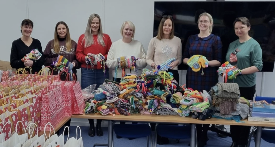 Law firm knits 150 twiddle muffs for people in Yorkshire living with ...